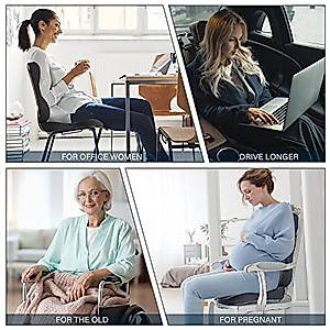 Eyamummo Coccyx Seat Cushion and Back Cushions Combo for Office Chair, Pure Memory Foam Ergonomic Seat Cushions and Orthopedic Lumbar Support Pillow for Tailbone, Lower Backache Sciatica Comfort