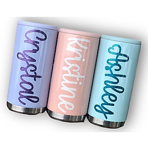 Personalized Skinny Can Cooler-Seltzer Can Cooler-Skinny Seltzer-Bridesmaid Gift-Slim Can Cooler-Customized Girls Trip Gif