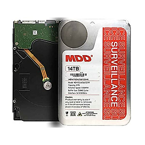 MDD (MDD14TSATA25672DVR) 14TB 7200RPM 256MB Cache SATA 6.0Gb/s 3.5inch Internal Surveillance Hard Drive - 3 Years Warranty (Renewed)