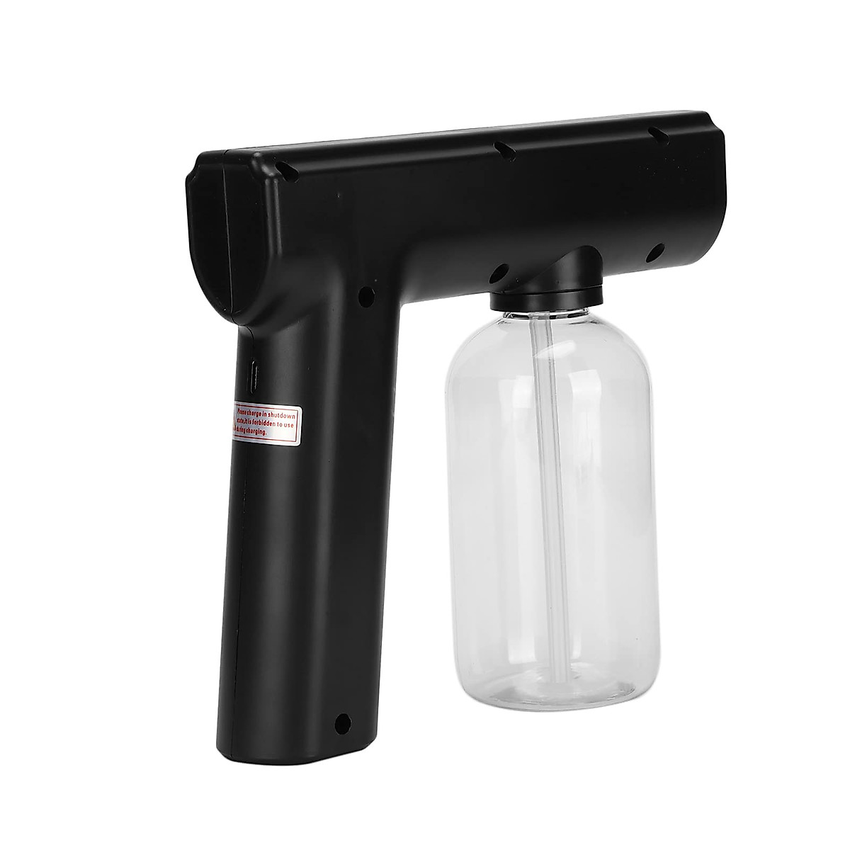 Electric Mist Atomizer Sprayer Gun, Disinfectant Fogger Mist Gun Portable Alcohol Nanometer Handheld Fogger Wireless Cleaning Sprayer Black Rechargeable Machine for Home Office School Hotel