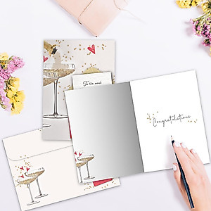 Tree-Free Greetings Bridal Shower Engagement Greeting Card Eco Friendly Made in USA 100% Recycled Paper 5"x7" Time to Celebrate (GO65221)