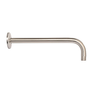 LDR Industries L-Shaped Shower Arm Extension, 12-Inch Length, Great for Rainfall and Adjustable Showerheads, Brushed Nickel Finish