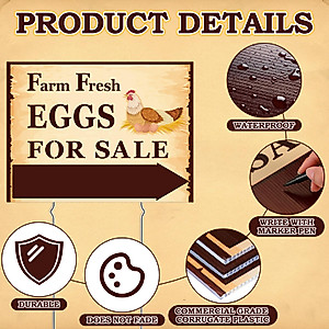 Sintuff 3 Pcs Farm Fresh Eggs for Sale Sign with Stakes 30 Pcs Plastic Egg Cartons for 12 Eggs 30 Fresh Farm Eggs Handling Instructions 30 Farm Fresh Eggs Labels Egg Handling Stickers