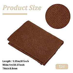 BENECREAT Corduroy Fabric, 39x61 Inch DIY Sewing Crafts Materials Corduroy Upholstery Fabric for Sewing Coat Shirt Dress Pants Costume Sofa, Home Decor, Saddle Brown