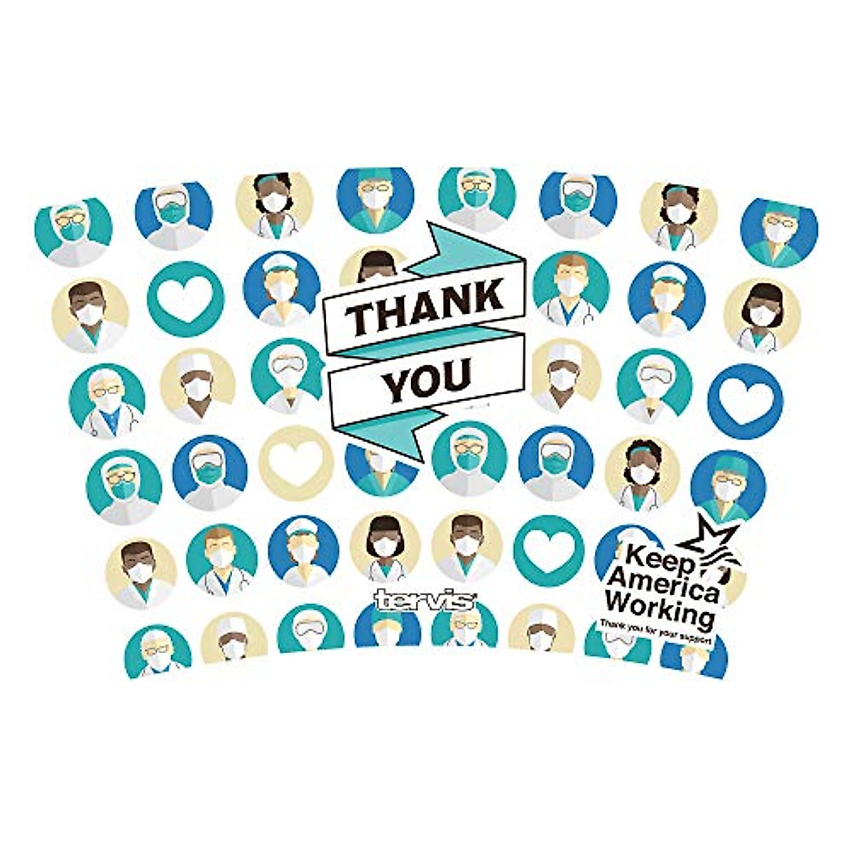 Tervis Healthcare Salute Insulated Tumbler 16oz Clear