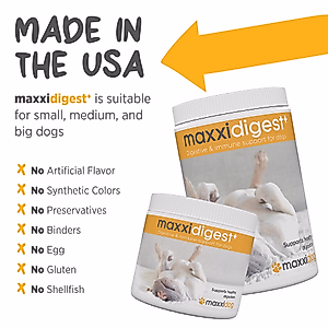 maxxipaws maxxidigest+ Probiotic & Prebiotic Powder Supplement - Digestive & Immune Support for Dogs, 13.2oz