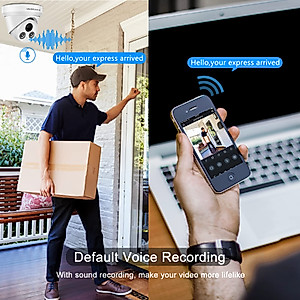 PANOEAGLE 4K PoE Security Camera, Compatible for Hikvision Outdoor 8MP Turret IP Camera with Human/Vehicle Detection,Built-in Mic,2.8mm Lens Wide Angle,98ft EXIR Night Vision, IP67 Waterproof(PG2385I)