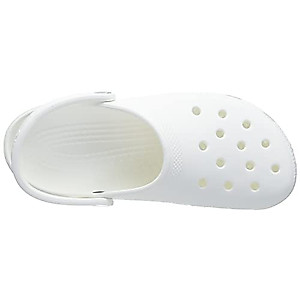 Crocs Unisex-Adult Classic Clogs (Best Sellers), White, 11 Men/13 Women