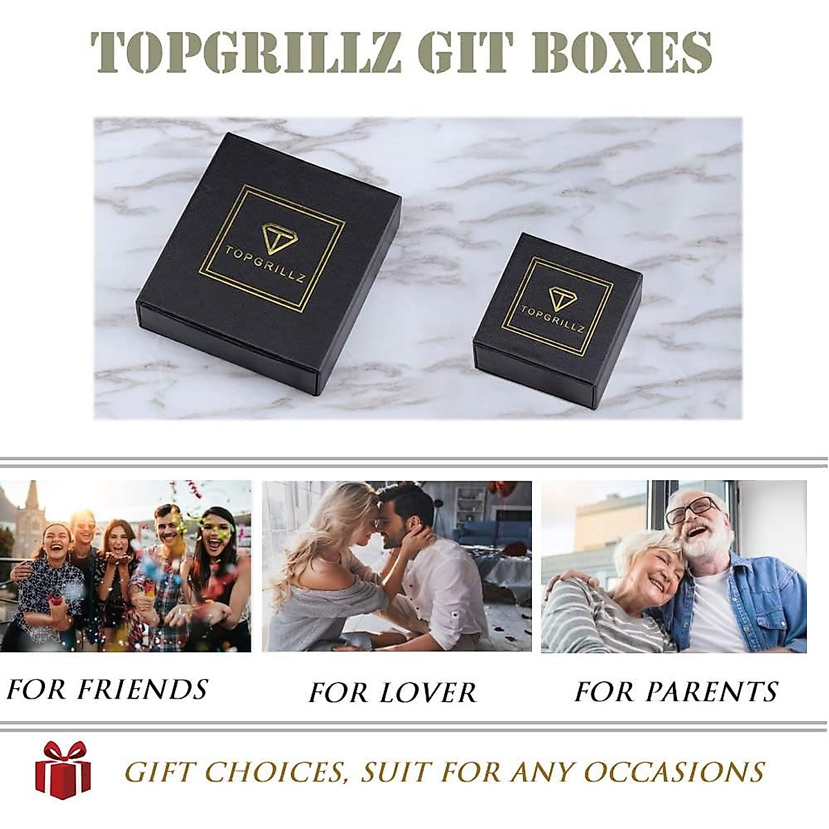 TOPGRILLZ Rings for Men Diamond Ring 9mm Cubic Zirconia Silver Ring for Women 14K Gold Plated Iced out Wedding Eternity Band Chunky Rings