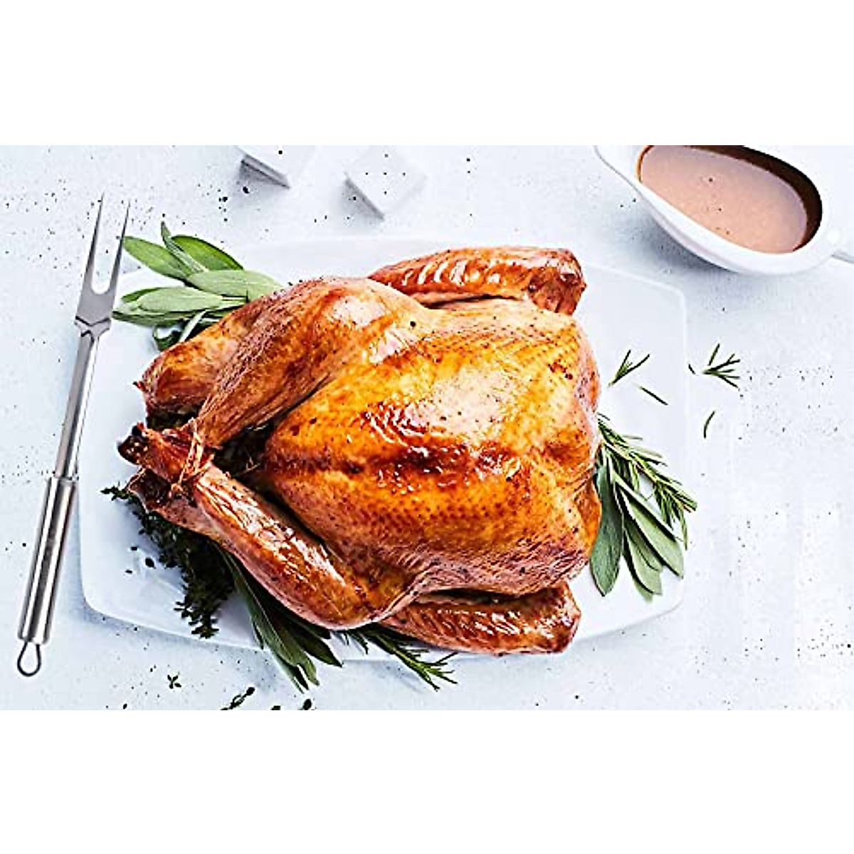 Begatter Meat Carving Fork, 13.3 Inch Long Cooking Fork for Kitchen, Stainless Steel Serving Fork Barbecue Fork, 2 Pieces