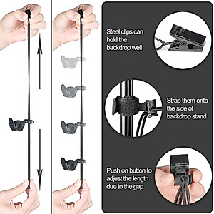 EMART 4.5 inch Heavy Duty Backdrop Clamp Kit-6 Spring Clamps, 8 Background Clip Holders for Muslin Stand, Canvas, Paper, Fabric, Chromakey Screen, Photo Studio, Photography Backdrops Support