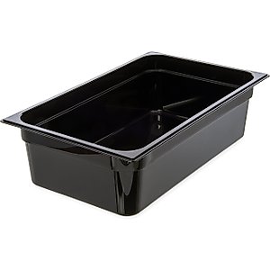 Carlisle FoodService Products 10402B03 StorPlus High Heat Food Pan, 6" Deep, Full Size, Black