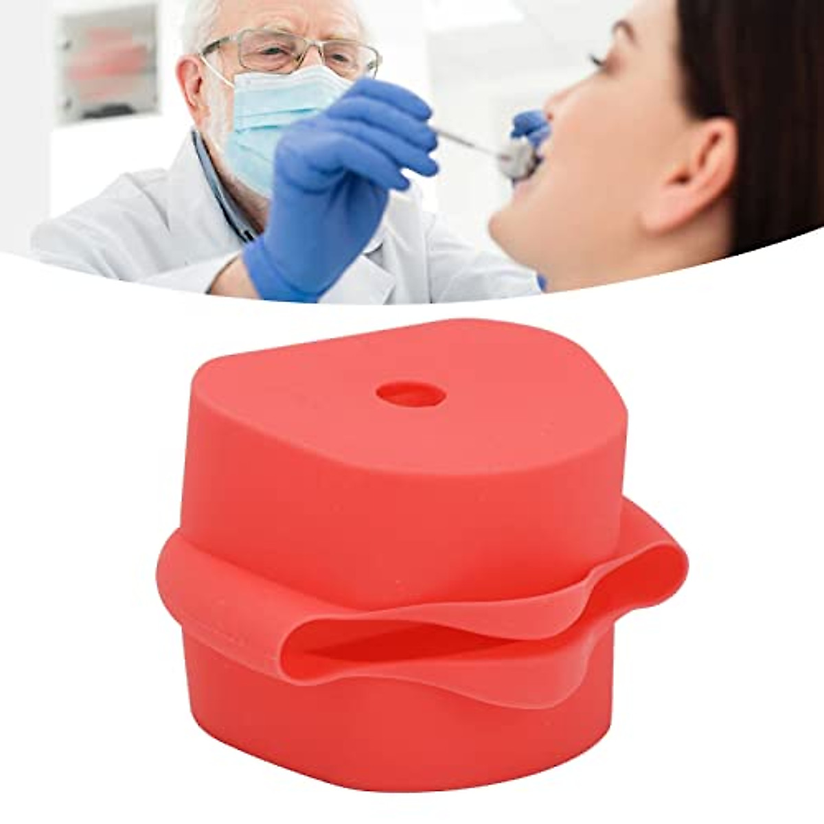 Oral Simulator Mannequin Head, Denist Simulator Manikin Phantom Head Replacement Skin Soft Silicone Removable Denist Model Accessory Red Skin Simulator for Denist Education