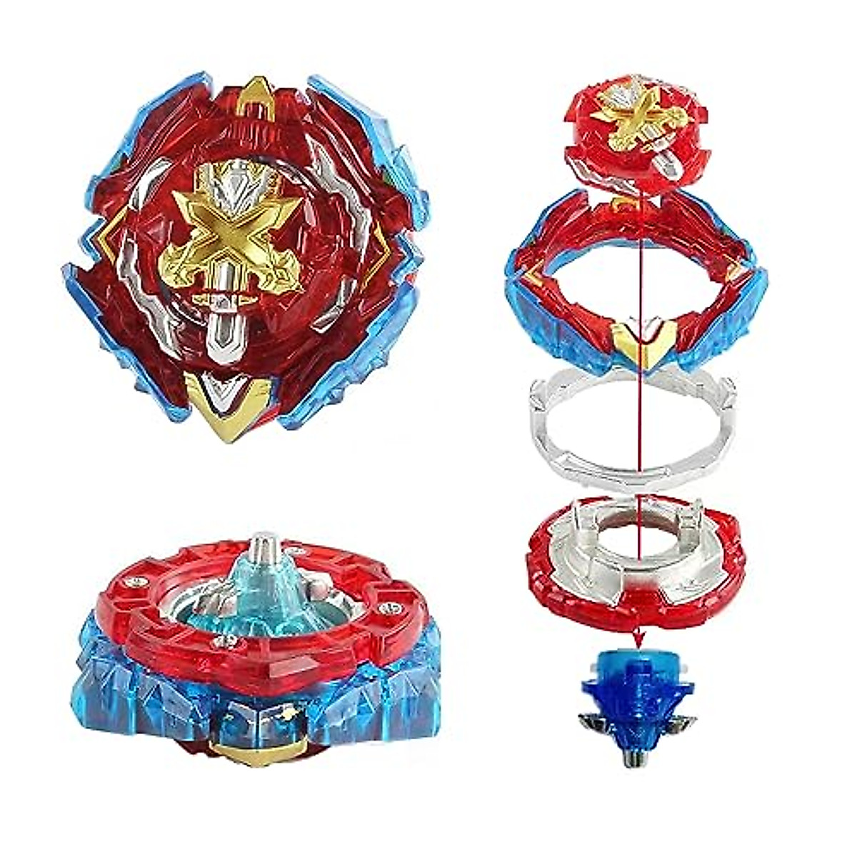 Battling Tops Burst Battle B-188 Guilty Longinus Kr MDS-2 Gyro Toys for Kids with B-184 Custom Bey Launcher (B-200)