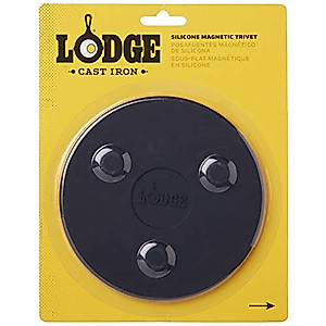 Lodge Silicone Magnet Trivet, 5.75 inches, Black
