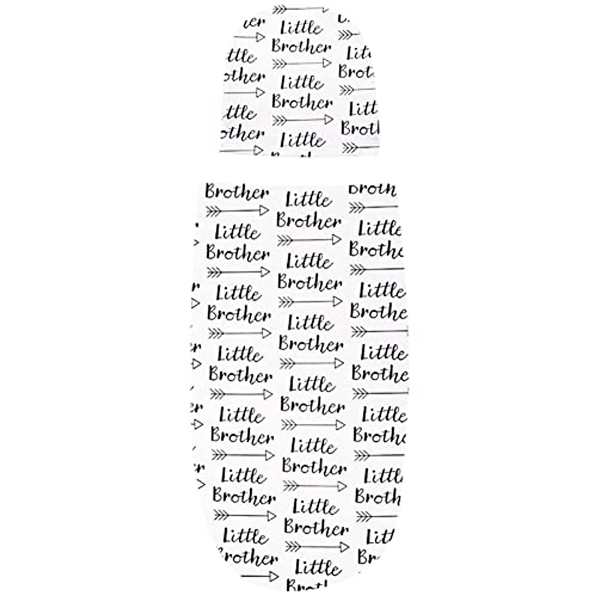 Newborn Swaddle Blanket with Beanie Set,Soft Stretchy Cocoon Sack for 0-3 Months Baby Boys and Girls, Brother