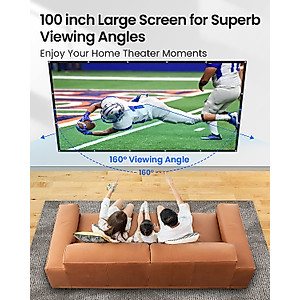 ETOE E3 Pro Projector White with 100'' Screen