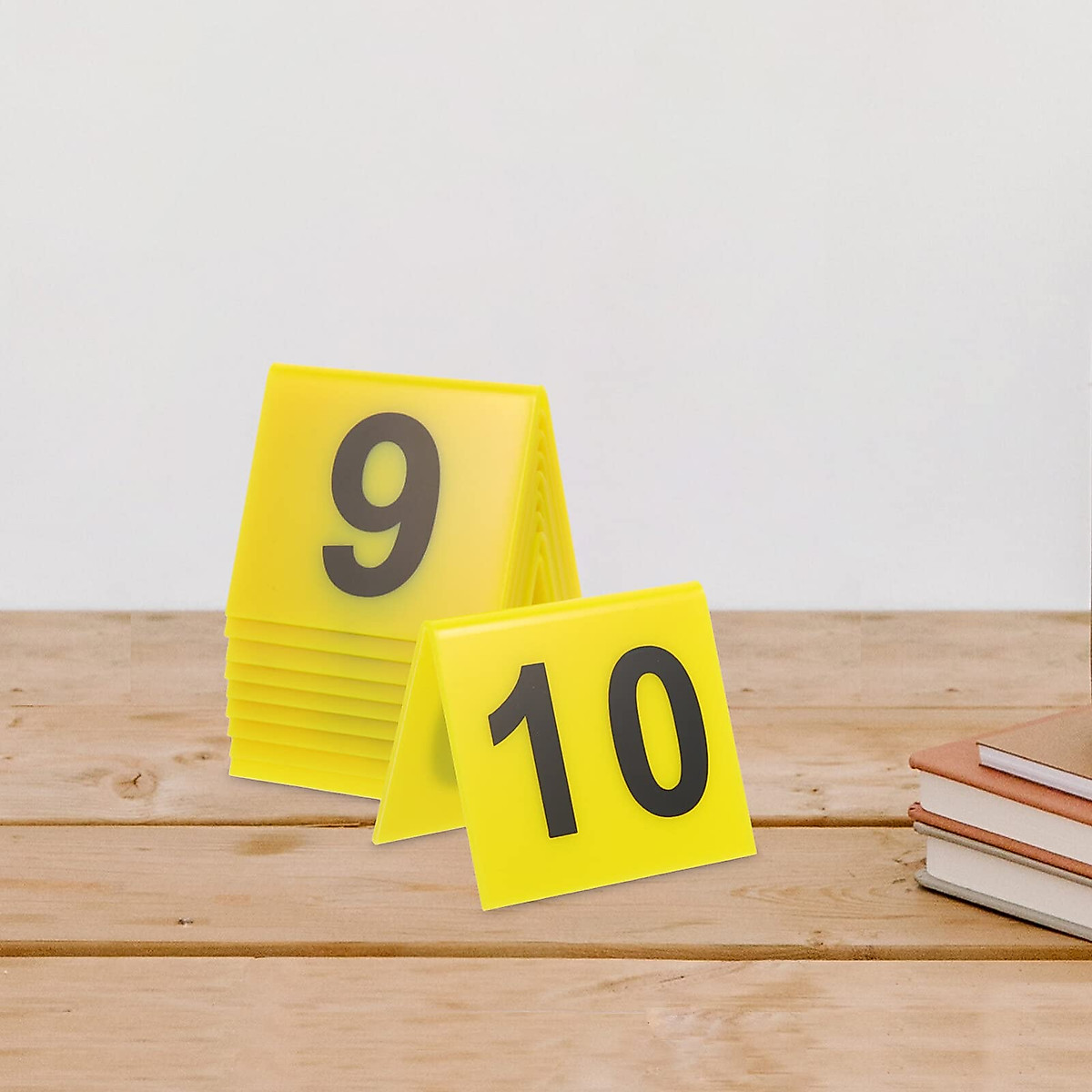 UPKOCH 10pcs Signage Reusable Table Numbers Detective Game Case Files Game Compact Evidence Marker Table Number Sign Table Number Tent Cards Banquet Acrylic Triangle Crime Scene