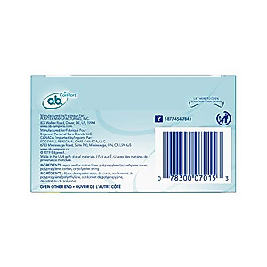 o.b. Pro Comfort Applicator Free Digital Tampons, Regular and Super Multi-Pack - 40 Count