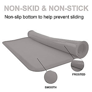 Kids Silicone Placemat, KVK Baby Placemats for Kids Toddler Children Reusable Non-Slip Table Mats Baby Food Mats for Restaurant, 2 Pack, Grey