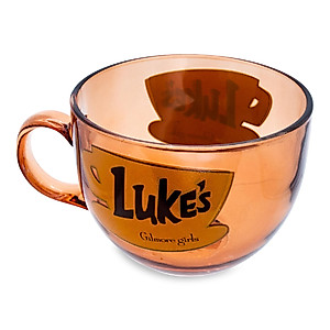Gilmore Girls Luke's Diner Glass Mug | Large Coffee Cup For Espresso, Tea, Mocha | Holds 16 Ounces
