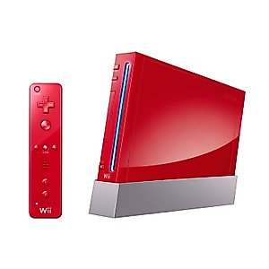 Nintendo Wii Console (Red) (Renewed)