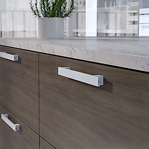 Richelieu Hardware 6899224300 8 13/16 in (224 mm) Center Matte White Contemporary Cabinet Pull