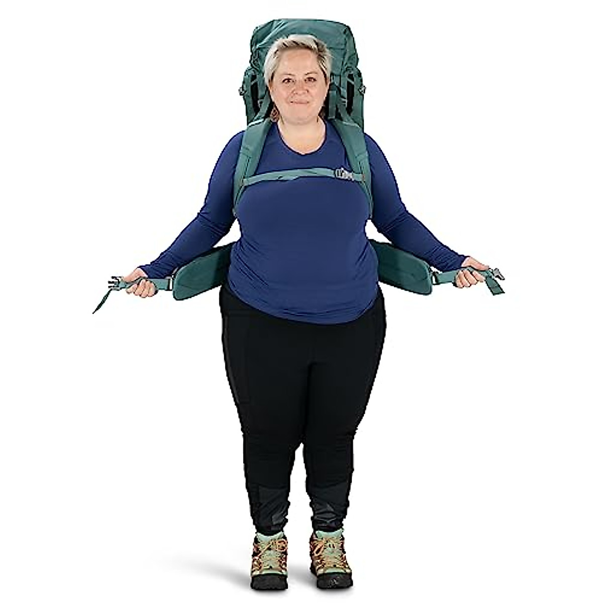 Osprey Viva 65L Women's Backpacking Backpack, Succulent Green, One Size, Extended Fit