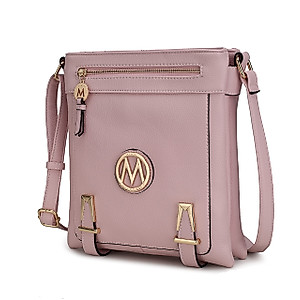 MKF Collection Crossbody bag for women Vegan leather Crossover Designer messenger Purse Light Blue by Mia k