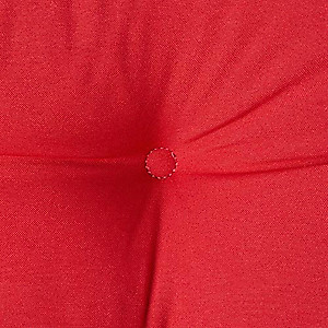 Klear Vu Solarium Cushion, Indoor and Outdoor Rocking Chair Pad for Patio, Living or Nursery Room, 2 Piece Set, Seat 19"x19" and Seatback 21"x18", 01 Red