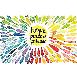 Tervis Hope Peace Gratitude Triple Walled Insulated Tumbler, 20oz Legacy, Stainless Steel