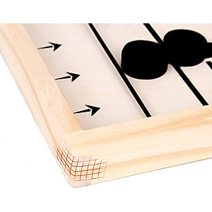 Sling Puck Game, Chess Game Set, Fast Sling Puck Game with Chess Game, 2 in 1 Board Game Set, Large Size 22.7 in x 12.5 in, Wooden Hockey Table Game