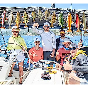 Ushinemi Fishing Birthday Decorations, Gone Fishing Party Supplies Sunfish Trout Bass Fishing Banner for Adults and Kids