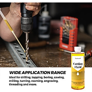 8 OZ Industrial Pro Cutting Oil | Premium Cutting Fluid for Drilling, Tapping, Milling | Cutting Oil for Drilling Metal Such as Iron, Stainless Steel, Copper, Aluminum and More