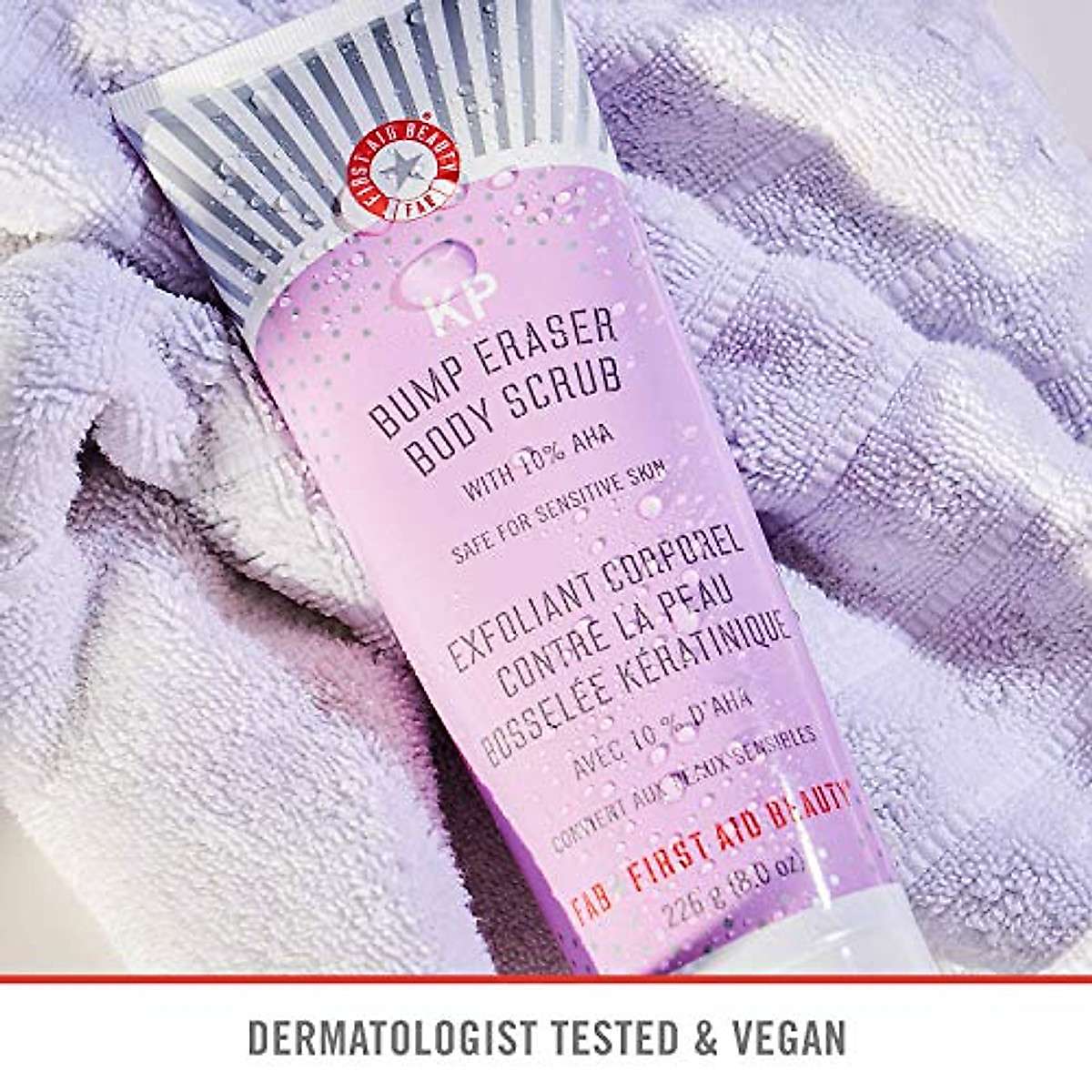 First Aid Beauty Bundle: KP Bump Eraser Body Scrub with 10% AHA and Ultra Repair Cream Intense Hydration Moisturizer