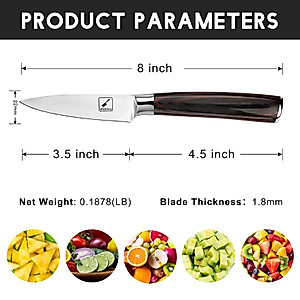 imarku 10 Inch Bread Knife and 3.5 Inch Paring Knife, Professional Grade Bread Slicing Knife and Small Fruit Knife, Ergonomic Pakkawood Handle, Best Knives Choice for Thanksgiving, Christmas Gifts