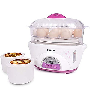 Tianji DDZ-16BWS Smart Twin Ceramic Pot Electric Stewpot with Steam tray,1.6L/300W