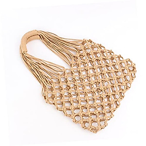 TENDYCOCO 2 Pcs Hollow Woven Handbag Straw Purses for Women Woven Purses for Women Travel Sling Bag for Women Beach Bags for Women Women s Hobos Bohemia Woven Handbag Handmade Woven Bag Girl