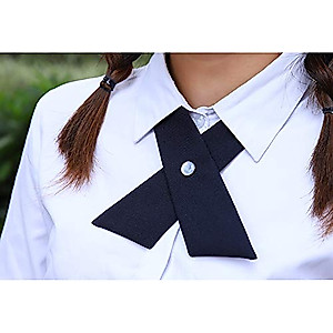AUSKY Criss-Cross Bow Tie for Girl Uniform Adjustable Neck tie for Men Women