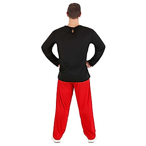 Fun Costumes Men's Saturday Night Live Spartan Cheerleader Costume, SNL Cheer Cosplay Outfit, Male Cheerleader Uniform M Black