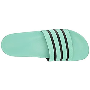 adidas Originals Men's Adilette Slide Sandal, Pulse Mint/Black/Pulse Mint, 12