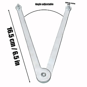 Universal Adjustable Angle Grinder Wrench Pin Spanner Locknut Wrench for Backing Pads on Angle Grinder and Round Nuts with Drilled Holes