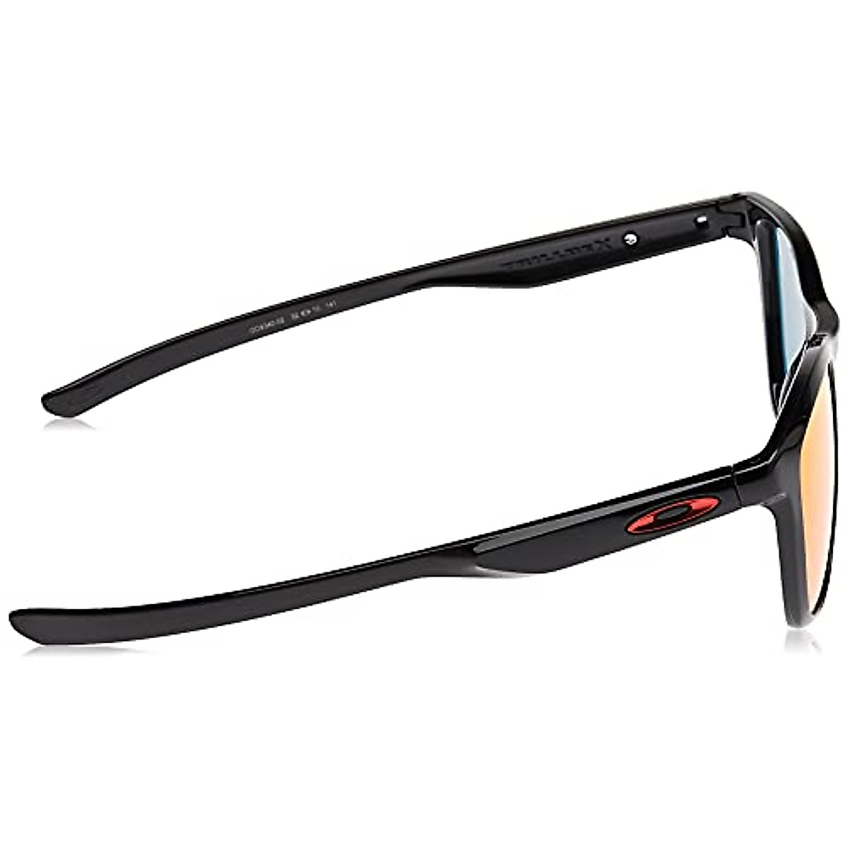 Oakley Men's OO9340 Trillbe X Rectangular Sunglasses, Polished Black/Ruby Iridium, 52 mm