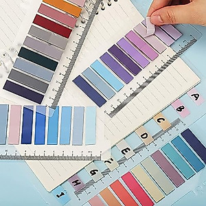 Thereisno 1600/2000/2400 Pieces Writable Morandi Sticky Tabs Repositionable Color Page Marker Sticky-Notes Tabs,Sticky Tabs Book Tabs 1 Set of Sticky Indexes Tabs