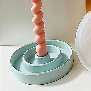 Round Candlestick Silicone Mold Gypsum Plaster Mold Lipstick Holder Tray Mold for DIY Jewelry Organizer Home Craft Decor