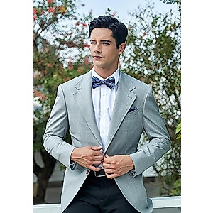 Bow Ties for Men Blue Pre-tied Black Paisley Bow Ties and Pocket Square Set Formal Men's Floral Classic Bowties for Wedding Party