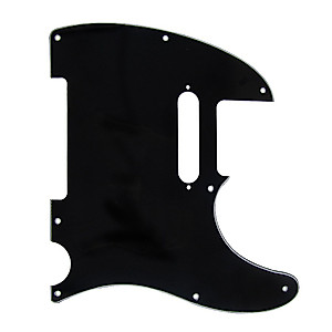 FLEOR 8 Hole Tele Pickguard w/Screws Fit USA/MX Standard Telecaster Pickguard Replacement, 3Ply Black