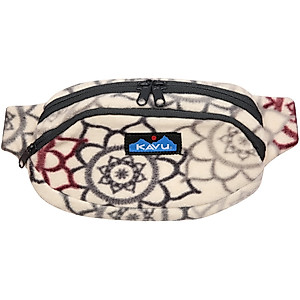 KAVU Polar Spectator Belt Bag Fleece Hip Fanny Pack-Doily Wonder