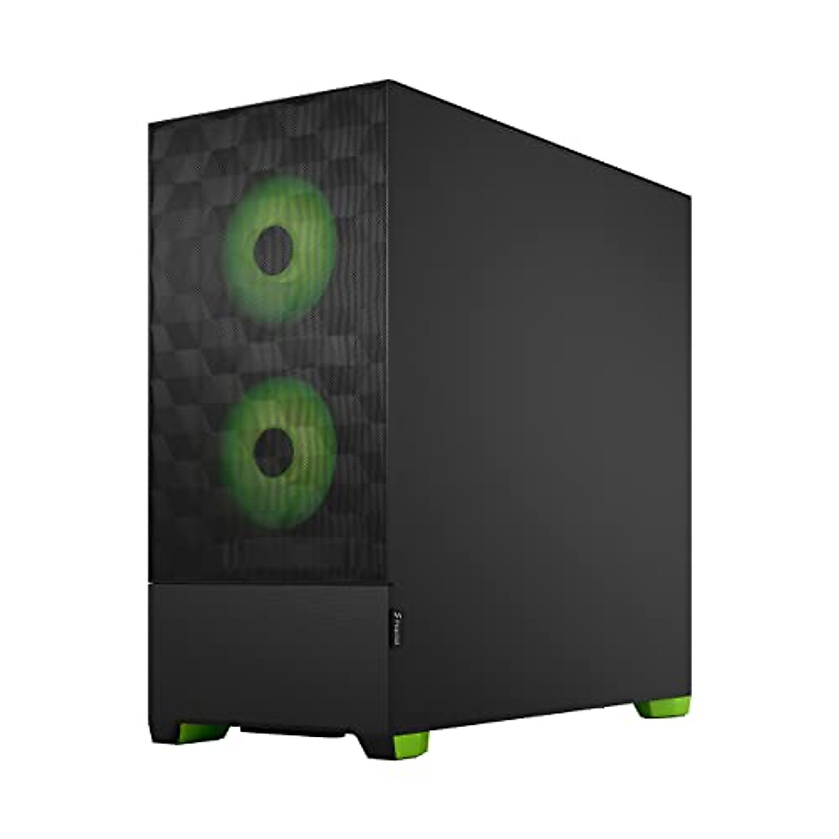 Fractal Design Pop Air RGB Green Core - Tempered Glass Clear Tint - Honeycomb Mesh Front – TG Side Panel - Three 120 mm Aspect 12 RGB Fans Included – ATX High Airflow Mid Tower PC Gaming Case