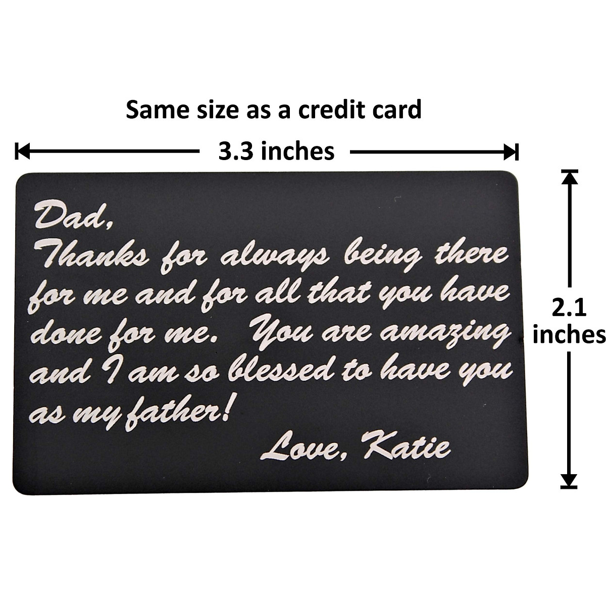 Personalized Engraved Metal Wallet Card, Anniversary Gifts For Men, Valentines Day Gifts For Husband, Aluminum Wallet Insert